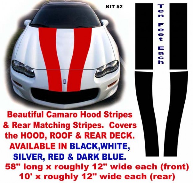 1998 - 2002 Chevrolet Camaro Racing / Rally Stripes - Automobile Racing ...